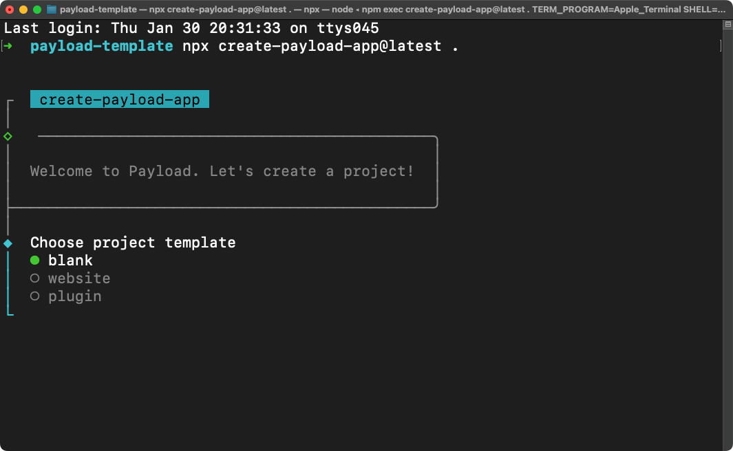 PayloadCMS from Scratch #1 - Create and configure project | adrianmaj.com